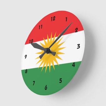 kurdistan round clock | Zazzle