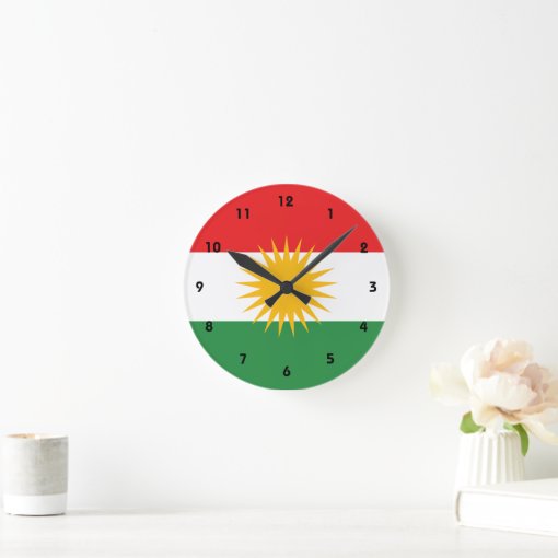 kurdistan round clock | Zazzle