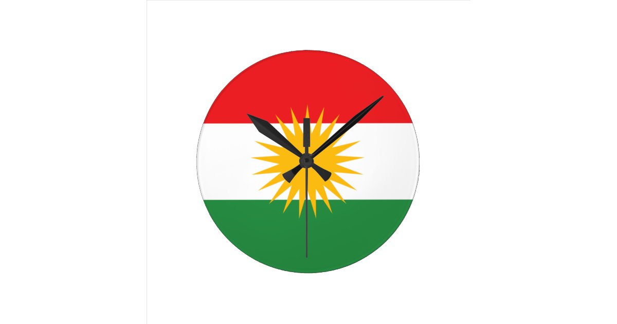 kurdistan round clock | Zazzle.com
