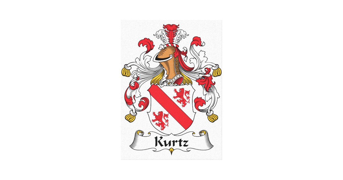 Kurtz Family Crest Canvas Print | Zazzle