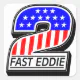 Kustom 2 Fast Eddie All American Decal Square Sticker | Zazzle