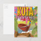 Kuta Indonesia travel poster Postcard | Zazzle