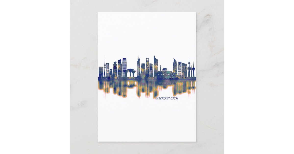 Kuwait City Skyline Invitation Postcard | Zazzle
