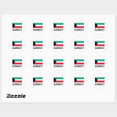 Kuwait Flag Classic Round Sticker | Zazzle