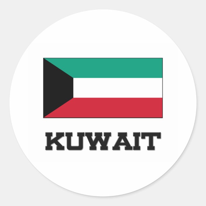 Kuwait Flag Classic Round Sticker | Zazzle.com
