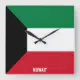 Kuwait Flag Dazzling Patriotic Square Wall Clock | Zazzle
