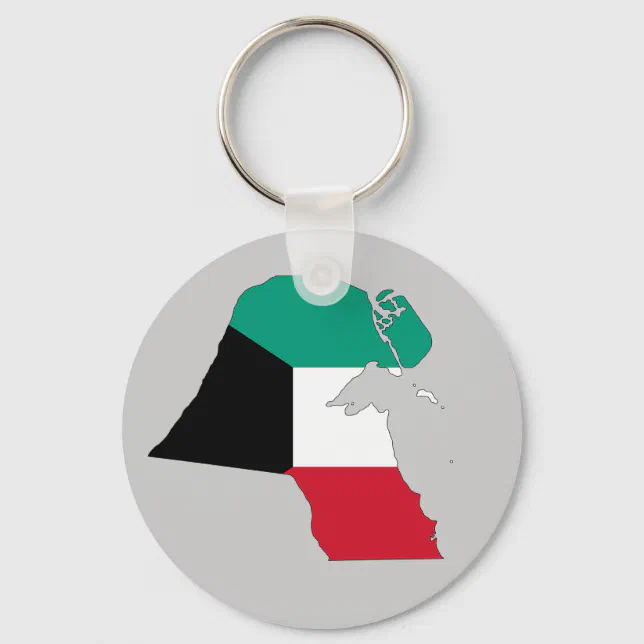 Kuwait Flag Map Keychain | Zazzle