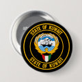 Kuwait Round Emblem Button | Zazzle