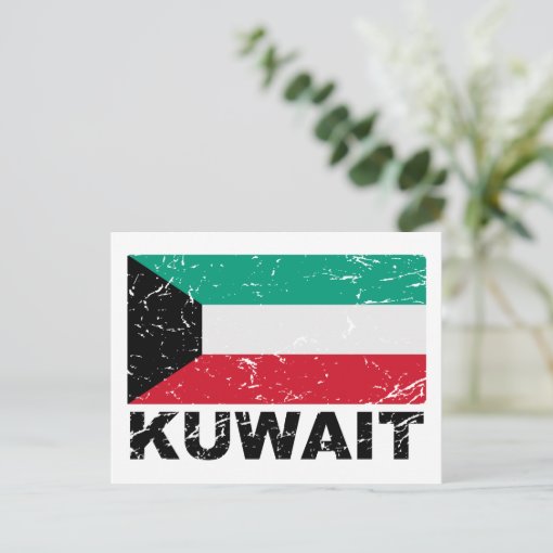 Kuwait Vintage Flag Postcard | Zazzle
