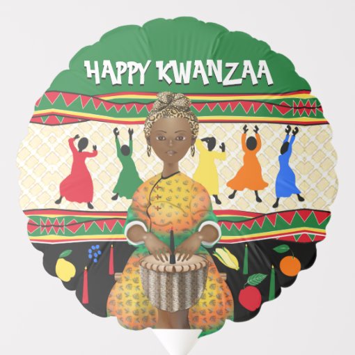 Kwanzaa African American Holiday Balloon | Zazzle