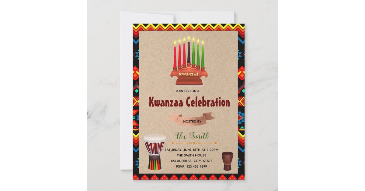Kwanzaa celebration party invitation | Zazzle