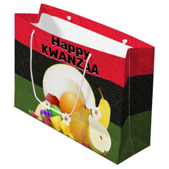 Kwanzaa Fruit Cornucopia Large Gift Bag | Zazzle.com