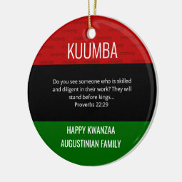 Kwanzaa KUUMBA Ceramic Ornament | Zazzle