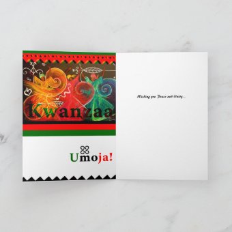 Kwanzaa - Umoja! Greetings Holiday Card | Zazzle