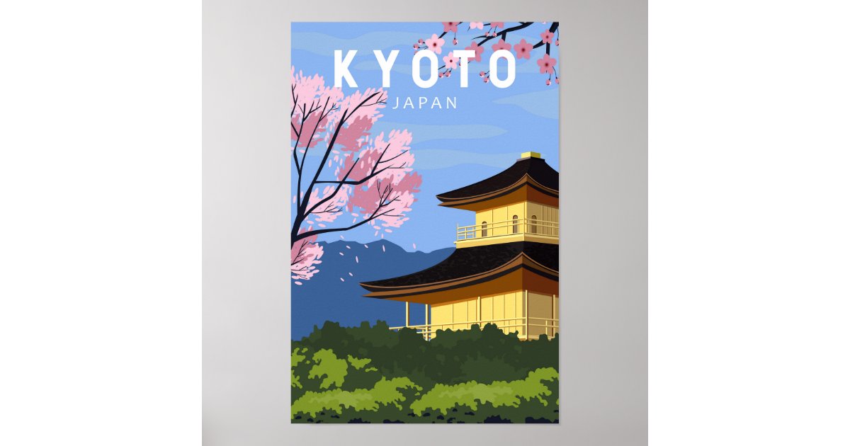 Kyoto Japan Travel Vintage Art Poster | Zazzle