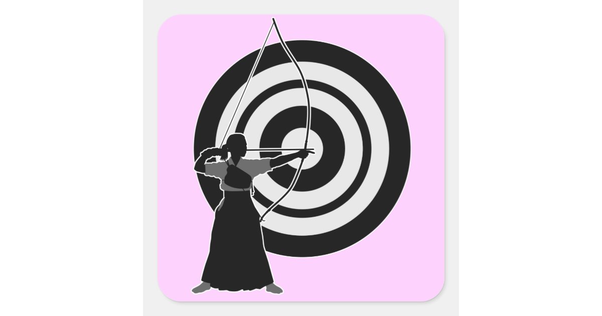 Kyudo2 Square Sticker | Zazzle