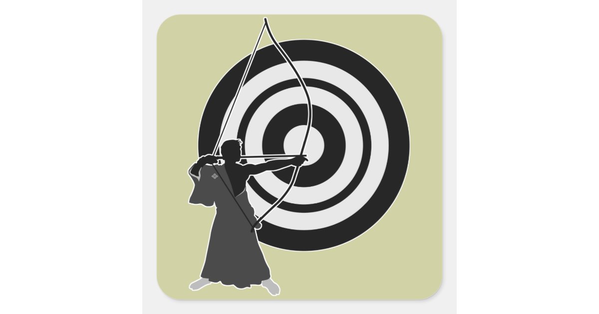 Kyudo3 Square Sticker | Zazzle