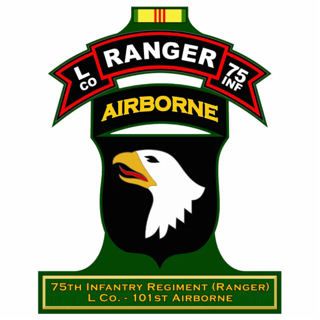 L Co, 75th Infantry Regiment - Ranger, Vietnam Cutout | Zazzle