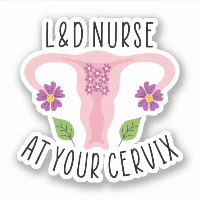 Landd Nurse At Your Cervix Labor And Delivery Nurse Sticker Zazzle