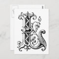 L Decorative Letter Postcard | Zazzle