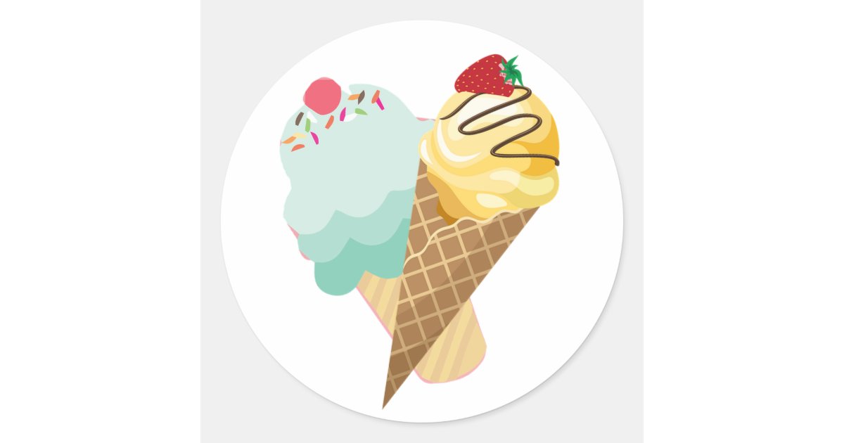 l Ice Cream Stickers | Zazzle