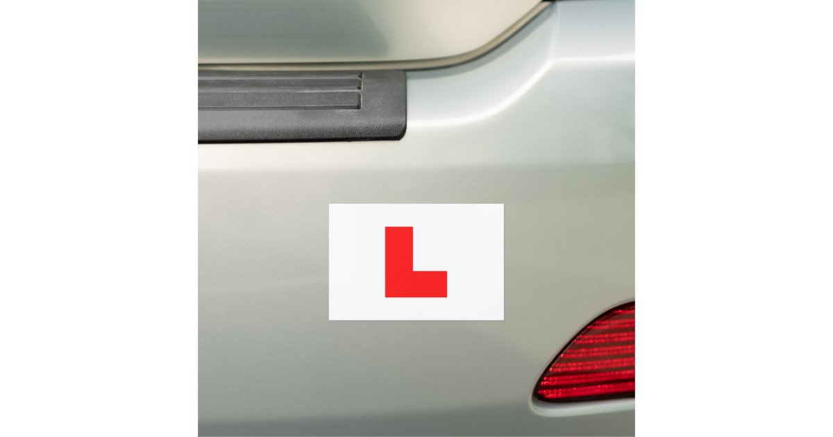L Learner Driver Plate Car Magnet | Zazzle