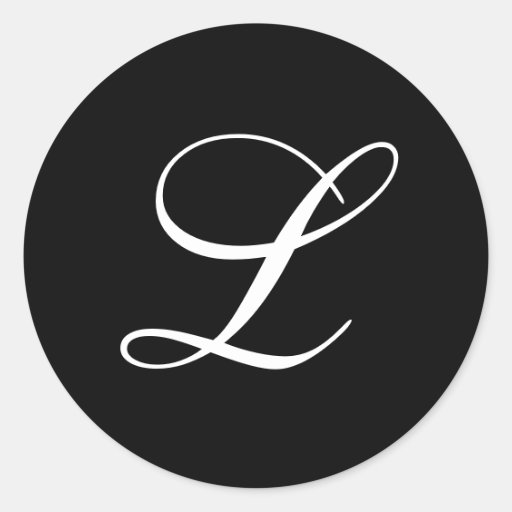 L Monogram Stickers | Zazzle