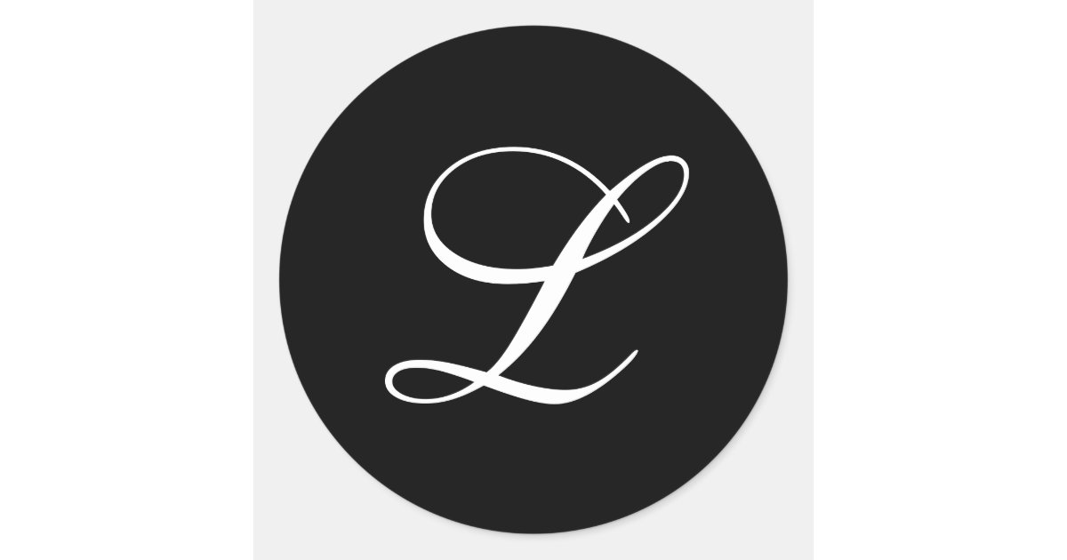 L Monogram Stickers | Zazzle.com