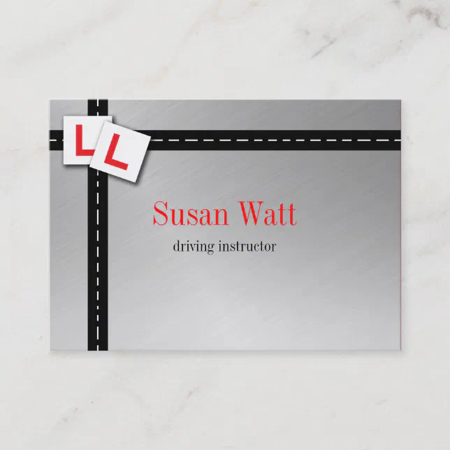 L Plate Driving Instructor Business Card | Zazzle