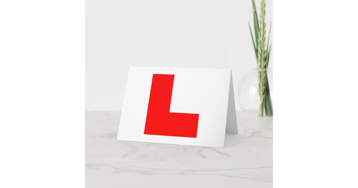 L-Plate Learner Driver / Bachelorette Hen Night Card | Zazzle