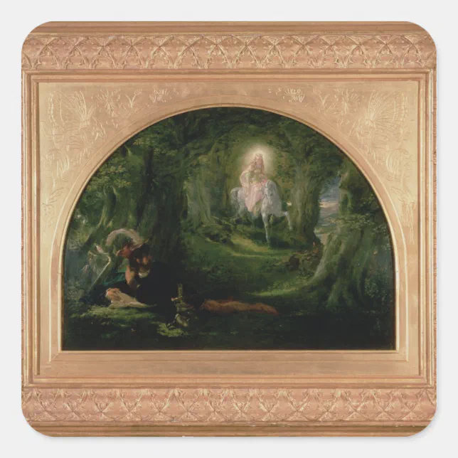 La Belle Dame Sans Merci Square Sticker | Zazzle
