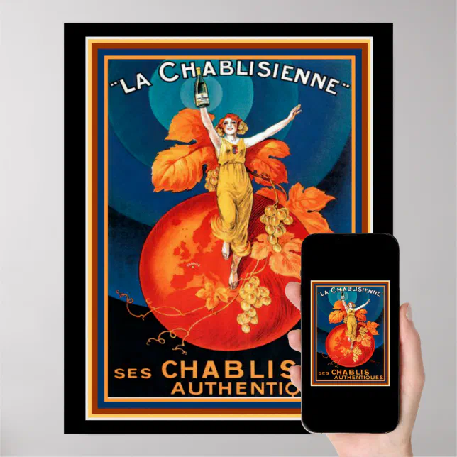 La Chablisienne Art Deco Poster 16 x 20 | Zazzle