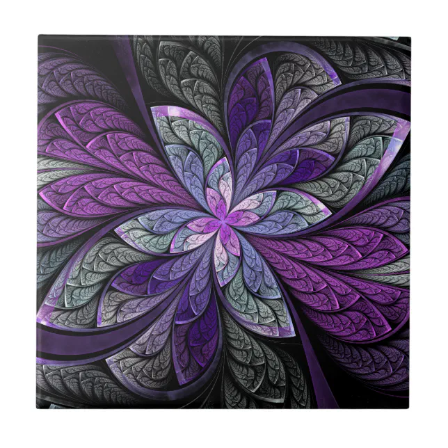 La Chanteuse Violett Ceramic Tile | Zazzle