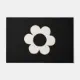 La Fleur 06 Retro Floral Black And White Flower Doormat | Zazzle