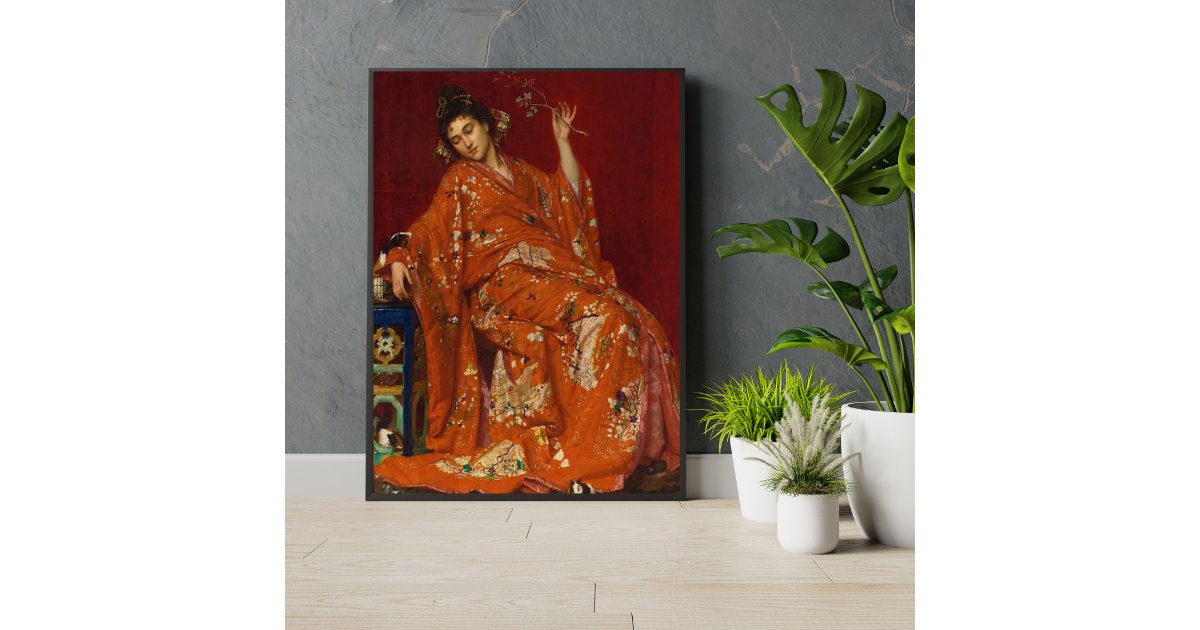 La Japonaise by Emile Villa Vintage Oriental Art Poster | Zazzle