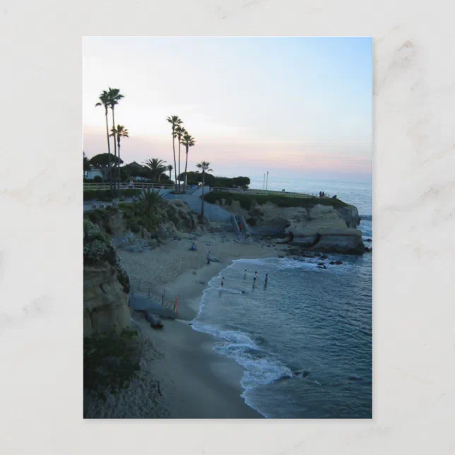 La Jolla Beach Sunset Custom California Postcards | Zazzle