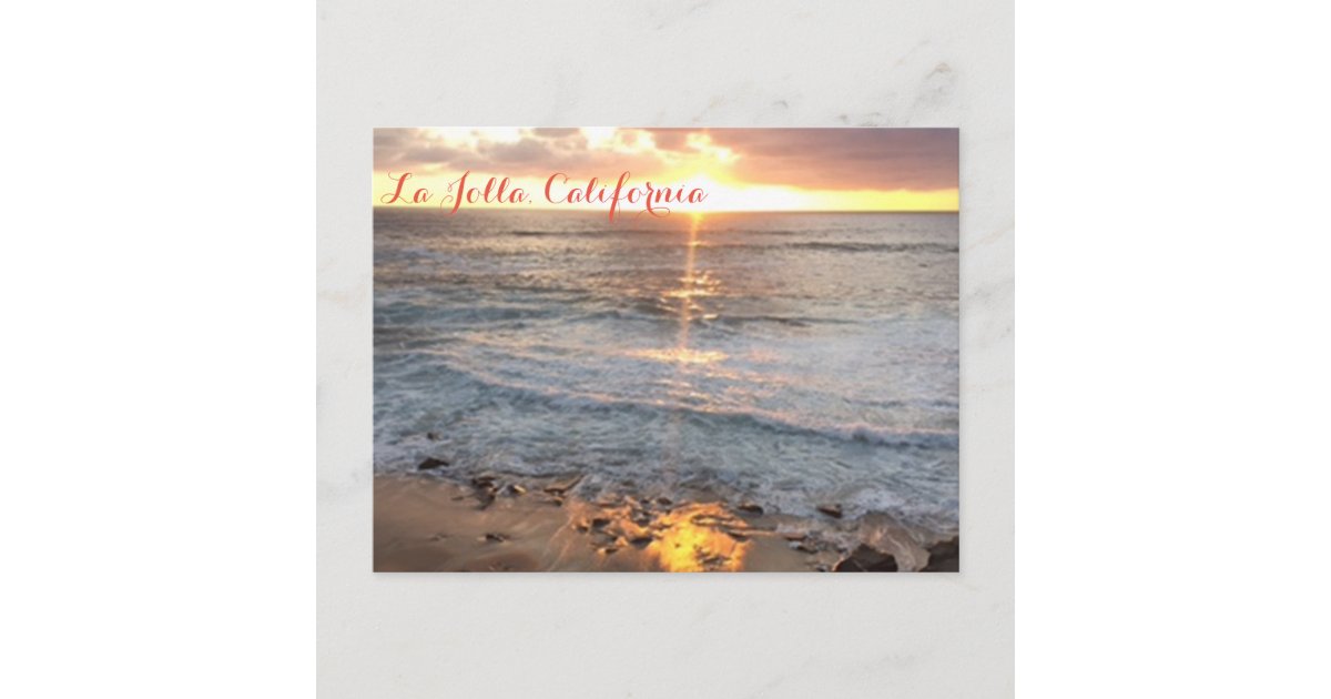 La Jolla, California Beach Sunset Postcard | Zazzle