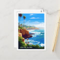 La Jolla Cove California vintage travel place Postcard | Zazzle