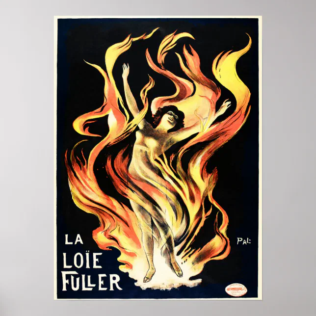 LA LOIE FULLER American Actress Dancer Old Theater Poster | Zazzle