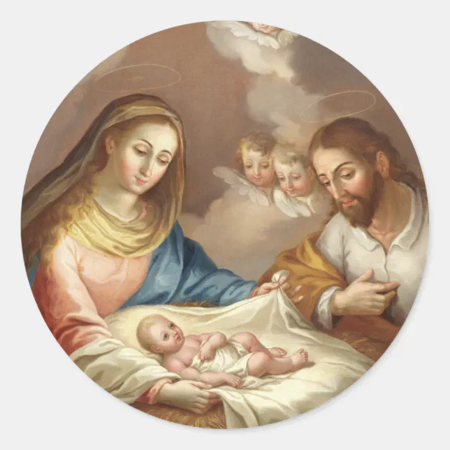 La Natividad Classic Round Sticker | Zazzle