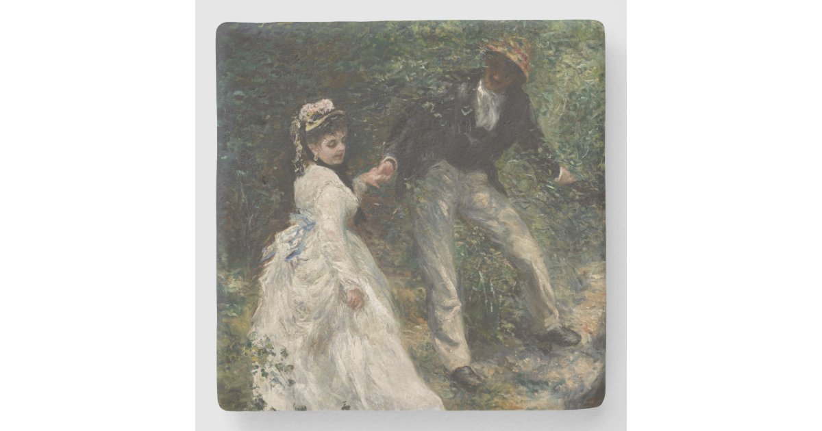 La Promenade Renoir Impressionism Painting Art Stone Coaster | Zazzle