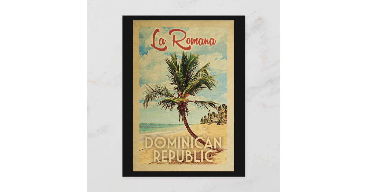La Romana Palm Tree Vintage Travel Postcard | Zazzle
