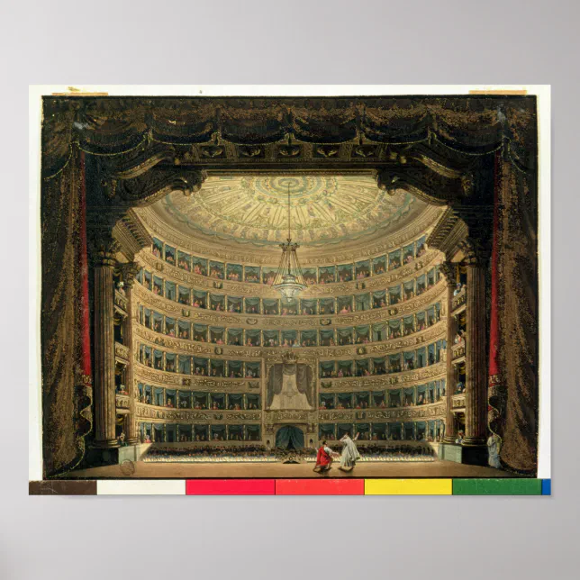 La Scala, Milan, during a performance Poster | Zazzle