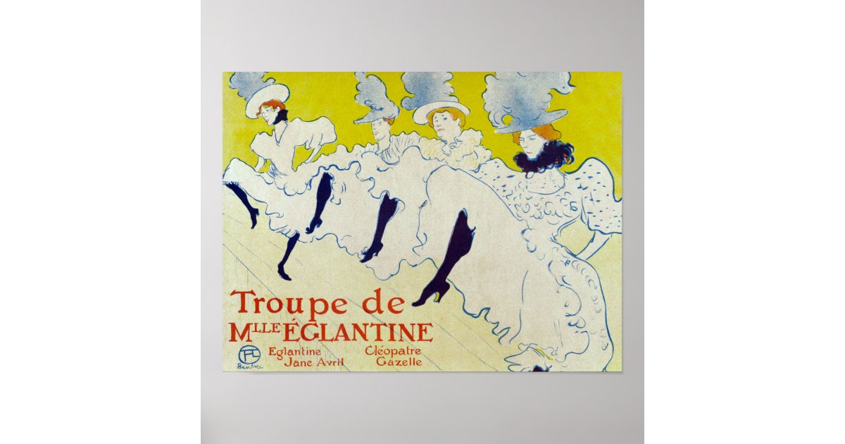 La Troupe de Mlle Eglantine by Toulouse Lautrec Poster | Zazzle