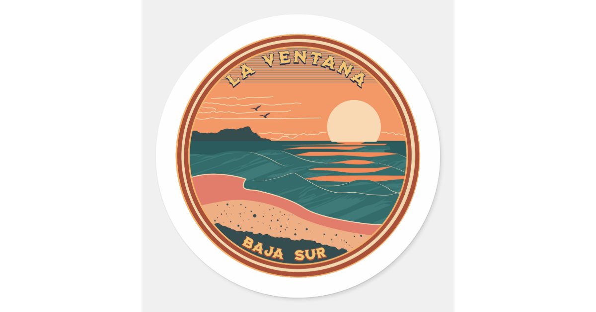 La Ventana Baja California Mexico Travel Classic Round Sticker | Zazzle