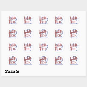 LAB BEAKER LOGO CLASSIC ROUND STICKER | Zazzle