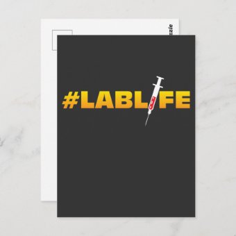 Lab Life Laboratory Research Chem Fun Postcard | Zazzle