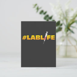 Lab Life Laboratory Research Chem Fun Postcard | Zazzle