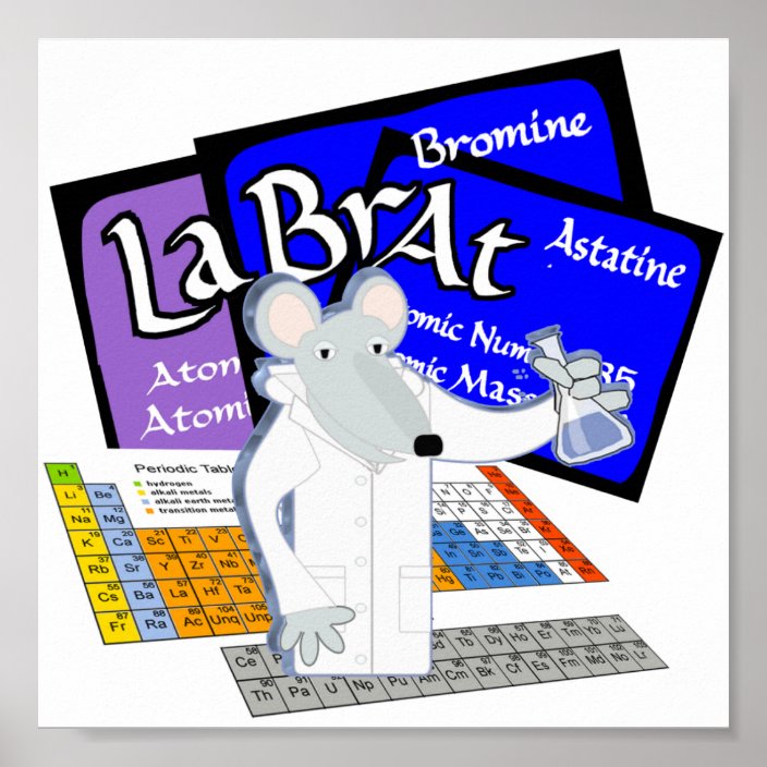 Lab Rat Periodic Table of Elements Medical Tech Poster | Zazzle.com