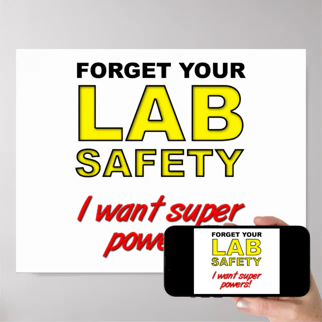 Lab Safety Funny Poster | Zazzle